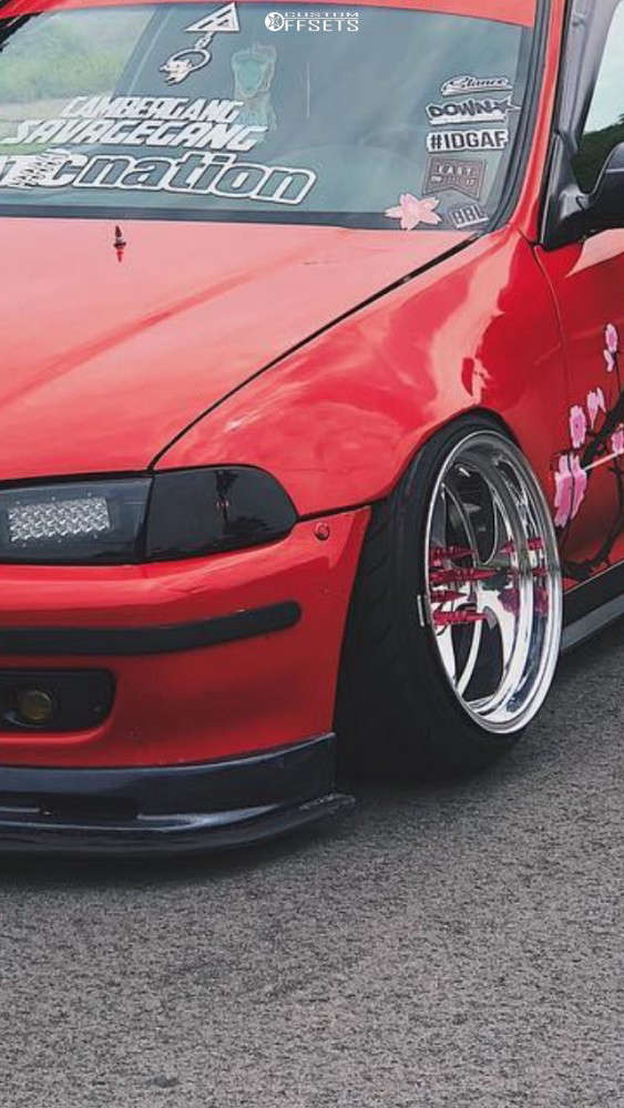 1993 Honda Civic with 16x10 8 CCW Classic and 225/25R16 Toyo Tires ...