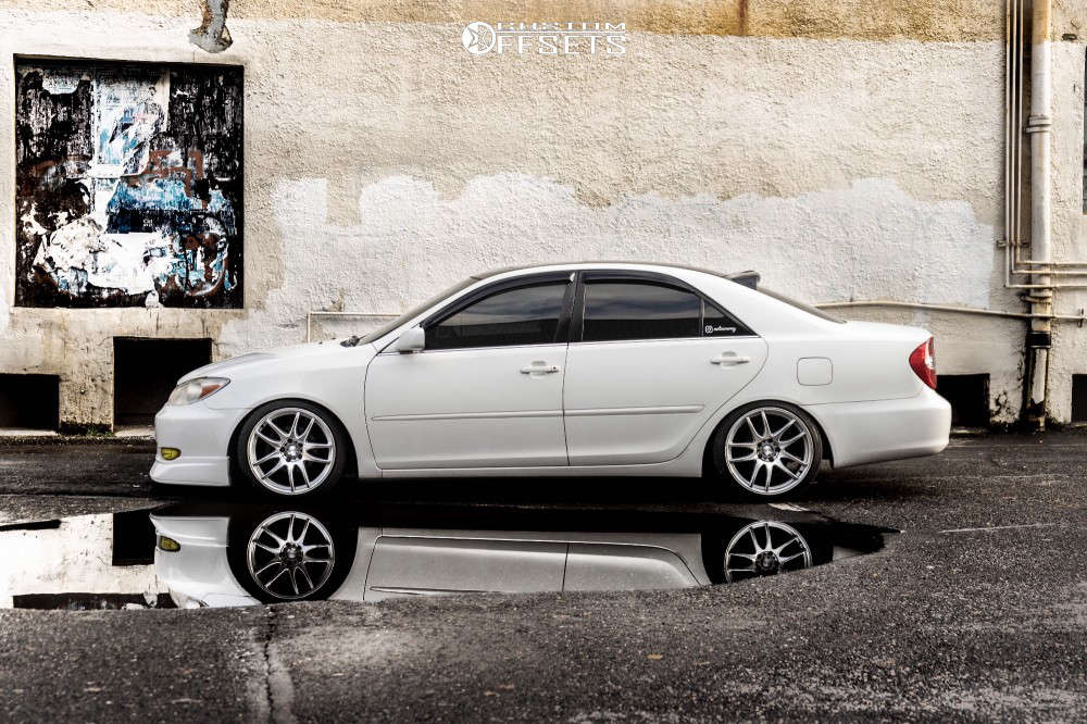 2002 Toyota Camry with 18x9.5 35 ESR Sr08 and 225/35R18 Nankang NS-25 ...