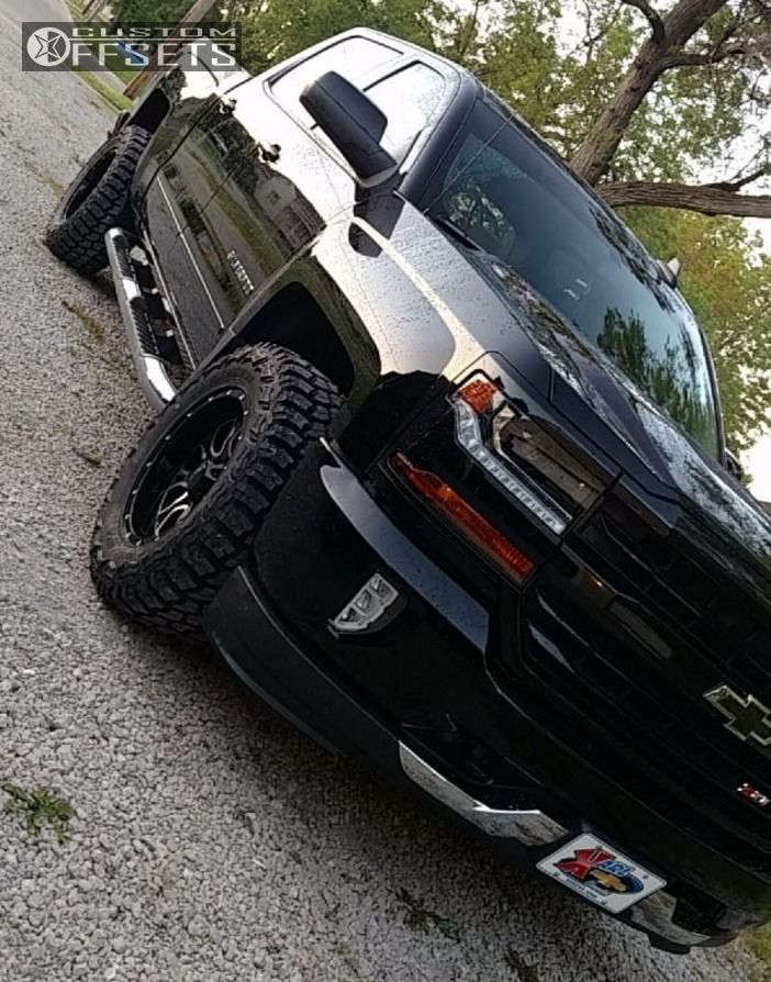 2016 Chevrolet Silverado 1500 with 18x9 -12 Helo He879 and 33/12.5R18 ...