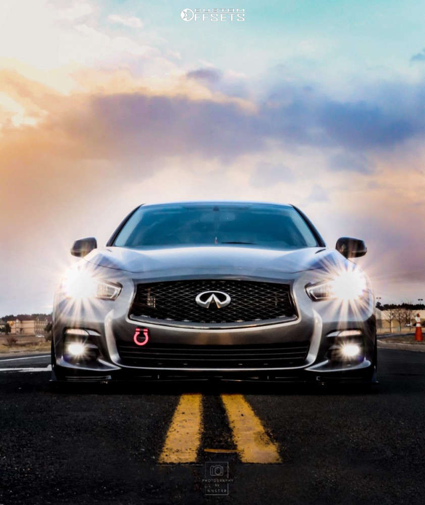 2014 INFINITI Q50 with 18x9.5 40 ESR Sr12 and 245/35R18 Lexani and ...