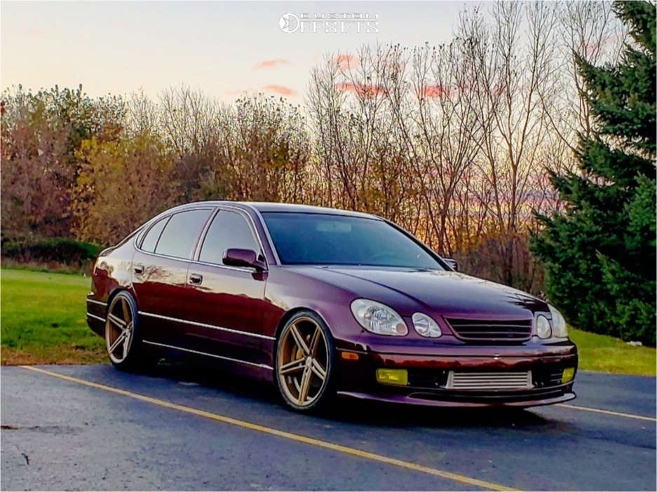 1998 Lexus GS300 with 20x9 38 Vossen Cv5 and 245/35R20 Dunlop Direzza ...