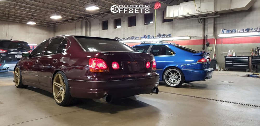 1998 Lexus GS300 with 20x9 38 Vossen Cv5 and 245/35R20 Dunlop Direzza ...