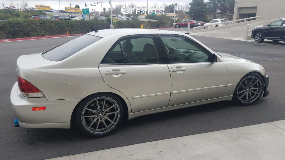 2002 Lexus IS300 with 18x8 35 Konig Oversteer and 215/40R18 Federal ...