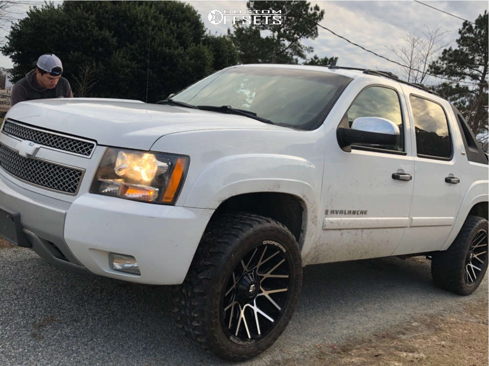 2008 Chevrolet Avalanche with 22x10 -25 Dropstars 654mb and 33/12.5R22 ...