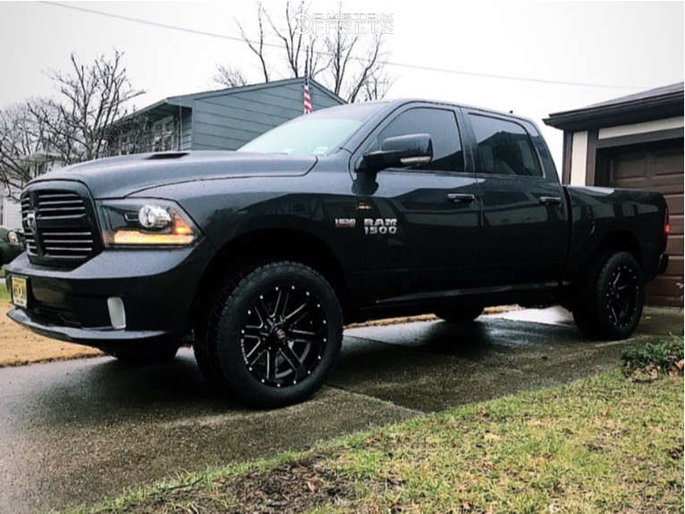 2016 Ram 1500 with 20x10 -19 Ballistic Rage and 305/55R20 Nitto Terra ...