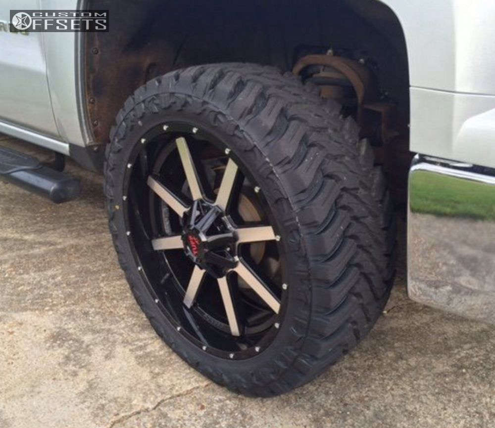 2014 Chevrolet Silverado 1500 with 22x9 20 Tuff T14 and 33/12.5R22 ...