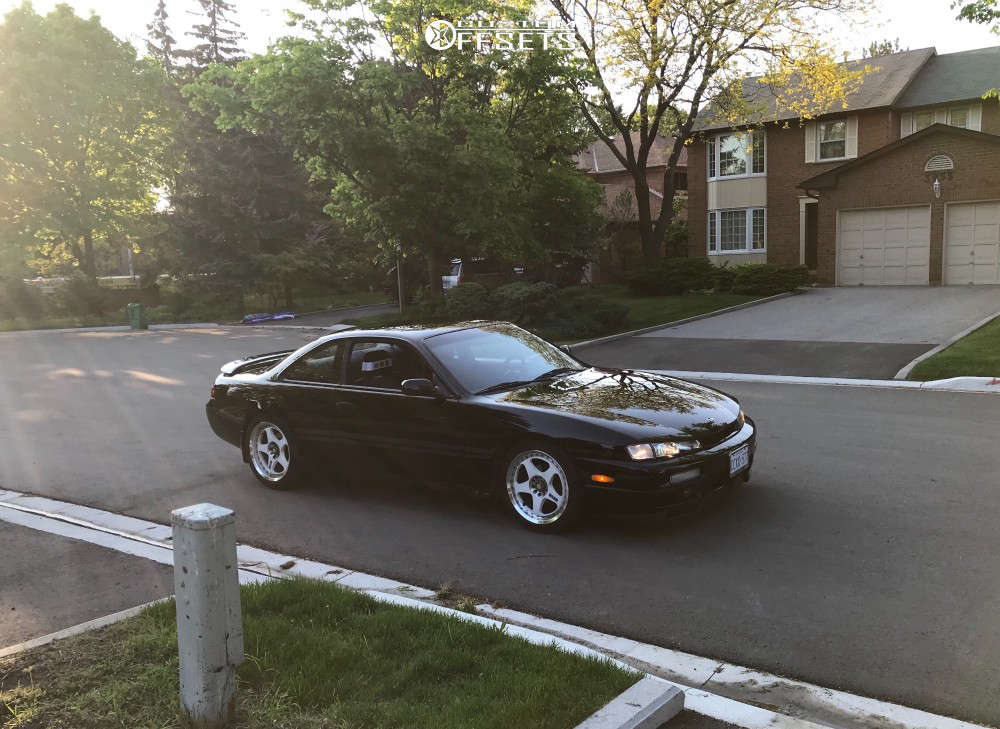 1997 Nissan 240SX with 17x9 38 Rays Engineering Lmgt2 and 235/45R17 ...