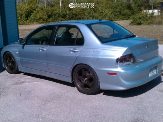 2005 Mitsubishi Lancer with 17x8.5 35 Rota Slipstreams and 235/45R17 ...