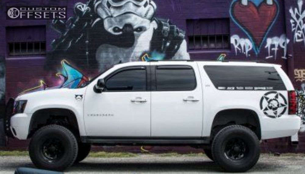 2007 Chevrolet Suburban with 17x9 -12 Black Rock 997 and 35/12.5R17 ...