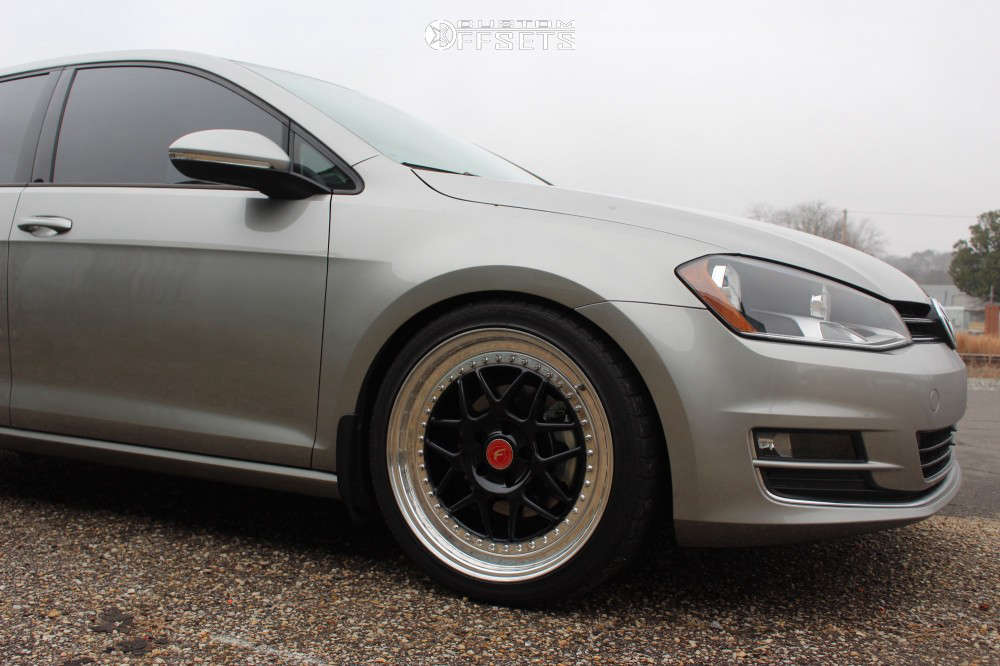 2017 Volkswagen Golf with 19x7.5 40 Forgestar M14 and 255/45R19 ...