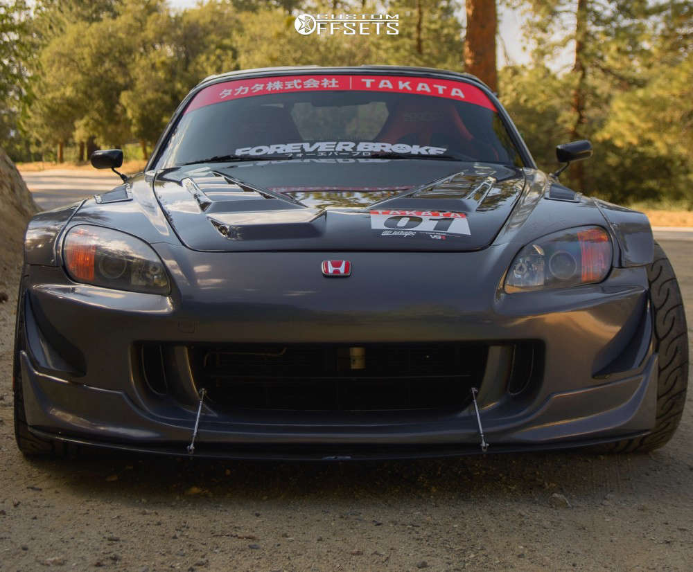 2001 Honda S2000 with 18x10.5 15 Volk Te37sl and 295/30R18 Yokohama ...