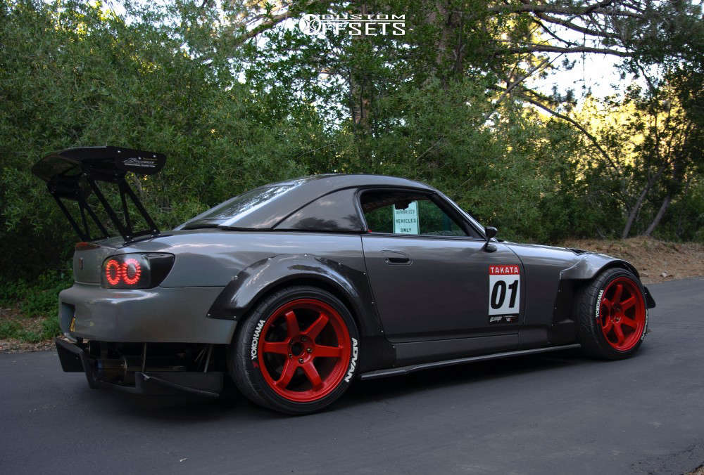 2001 Honda S2000 with 18x10.5 15 Volk Te37sl and 295/30R18 Yokohama ...