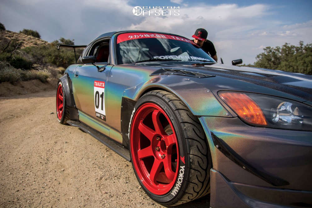 2001 Honda S2000 with 18x10.5 15 Volk Te37sl and 295/30R18 Yokohama ...