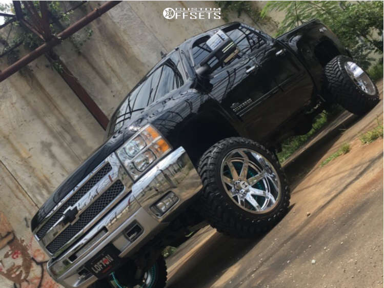 2012 Chevrolet Silverado 1500 with 22x12 -44 Hostile Alpha and 35/12.5R22 Atturo Trail Blade Mt ...
