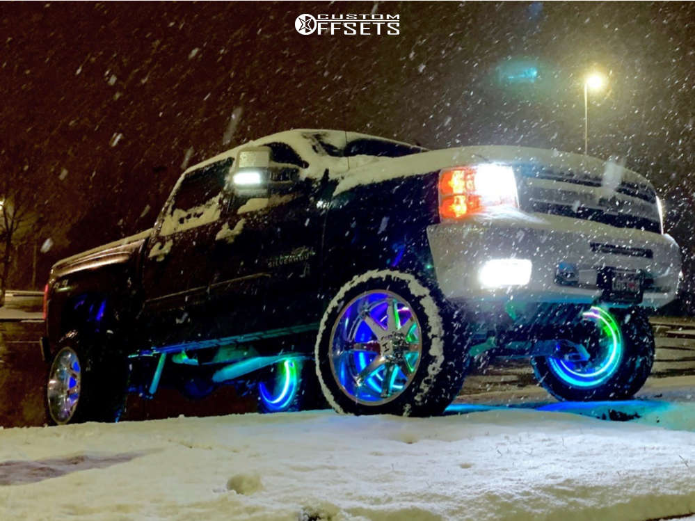 2012 Chevrolet Silverado 1500 with 22x12 -44 Hostile Alpha and 35/12.5R22 Atturo Trail Blade Mt ...