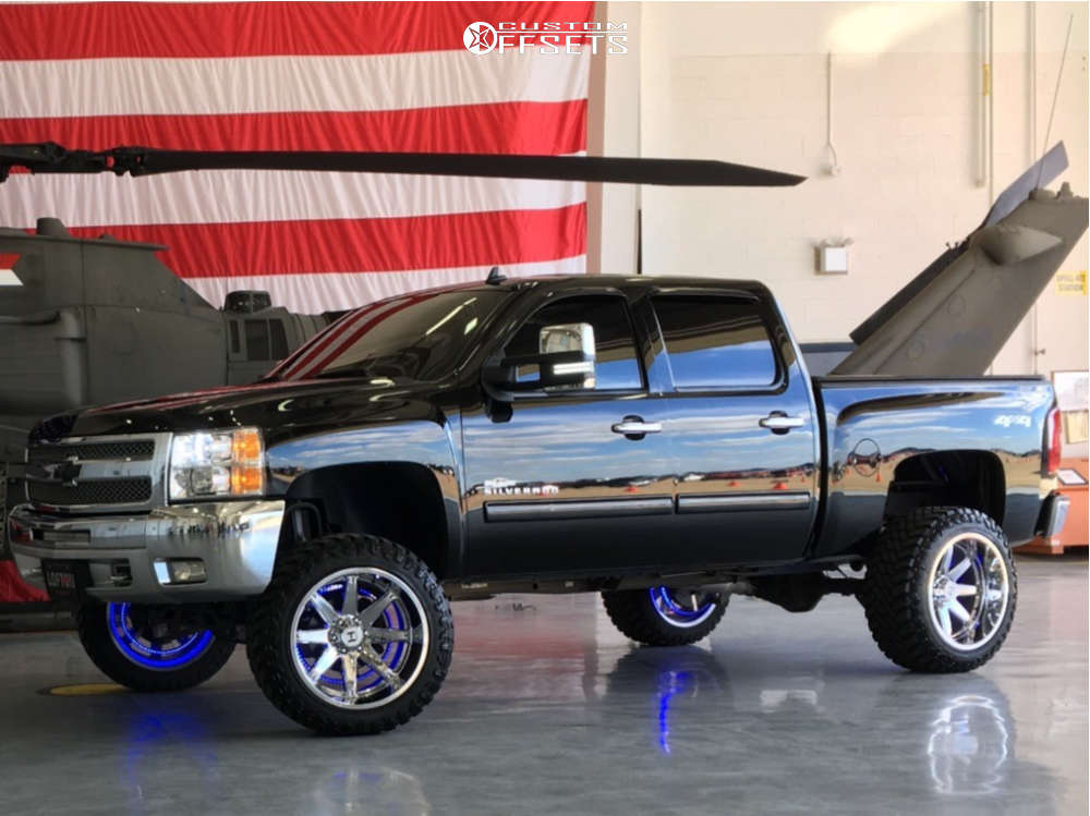 2012 Chevrolet Silverado 1500 with 22x12 -44 Hostile Alpha and 35/12.5R22 Atturo Trail Blade Mt ...