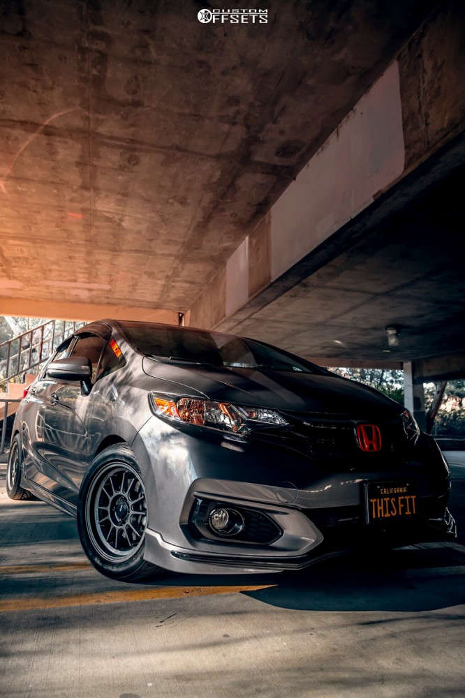 2018 Honda Fit with 15x7.5 35 Konig Hypergram and 205/50R15 Nitto Neo ...