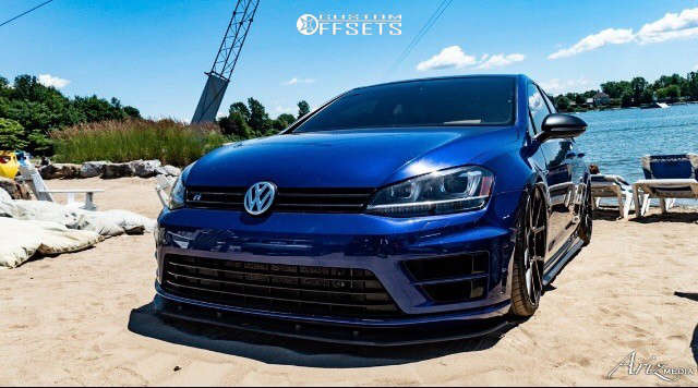 2016 Volkswagen Golf R with 19x8.5 45 Rotiform Kps and 215/35R19 ...