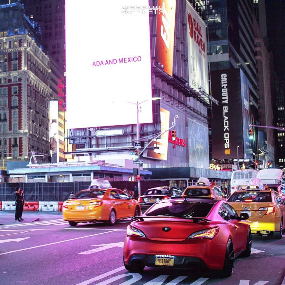 2013 Hyundai Genesis Coupe with 20x10.5 35 Niche Invert and 255/30R20 ...