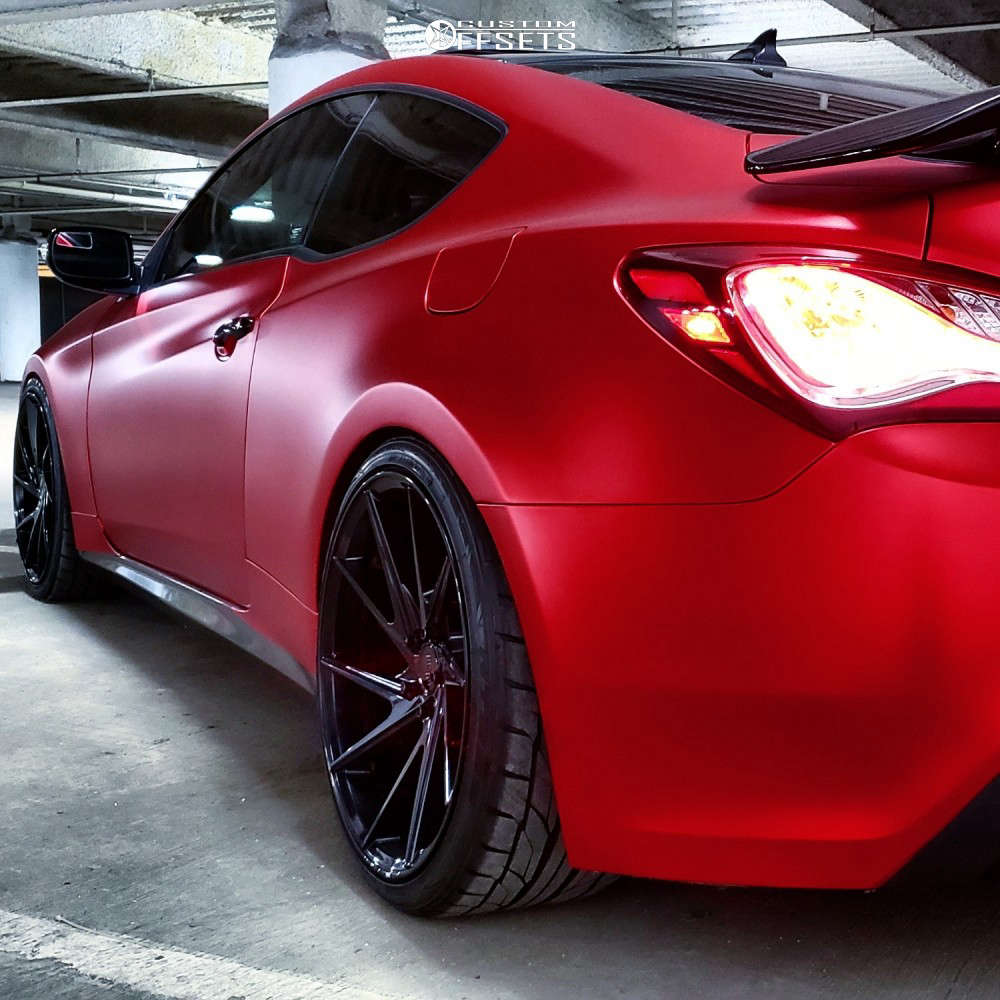 2013 Hyundai Genesis Coupe with 20x10.5 35 Niche Invert and 255/30R20 ...