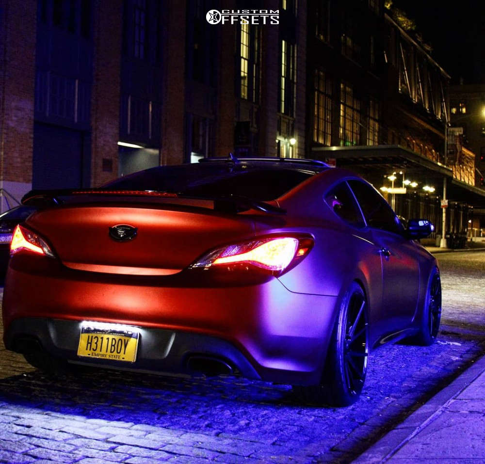 2013 Hyundai Genesis Coupe with 20x10.5 35 Niche Invert and 255/30R20 ...