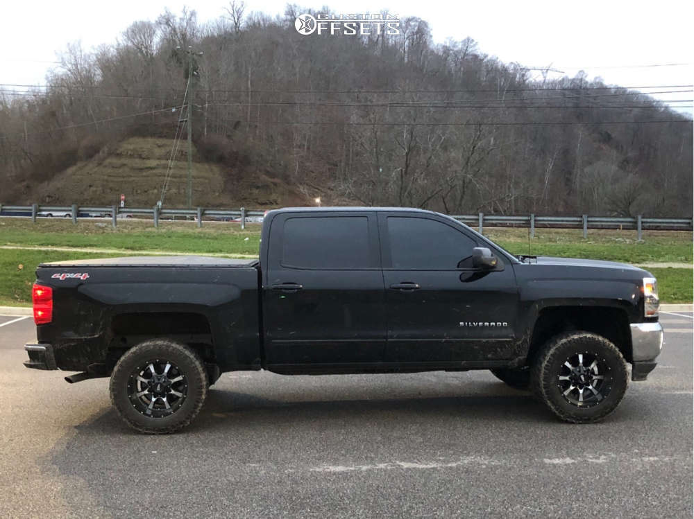 2016 Chevrolet Silverado 1500 with 18x10 -24 Moto Metal Mo970 and 305 ...