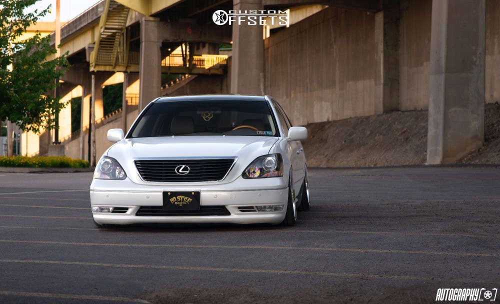 2005 Lexus LS430 with 19x9 35 Work Schwert SC3 and 215/35R19 Achilles ...