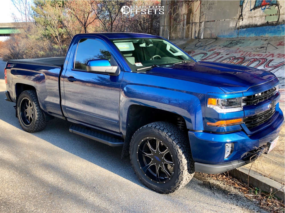 2016 Chevrolet Silverado 1500 with 20x9 Moto Metal Mo970 and 285/55R20 ...