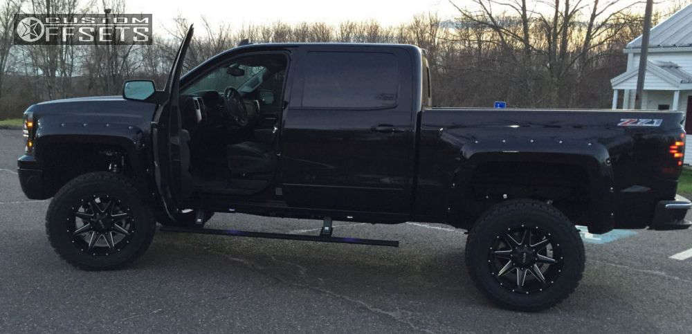 2015 Chevrolet Silverado 1500 with 20x10 -12 DPR Stealth and 35/12.5R20 ...