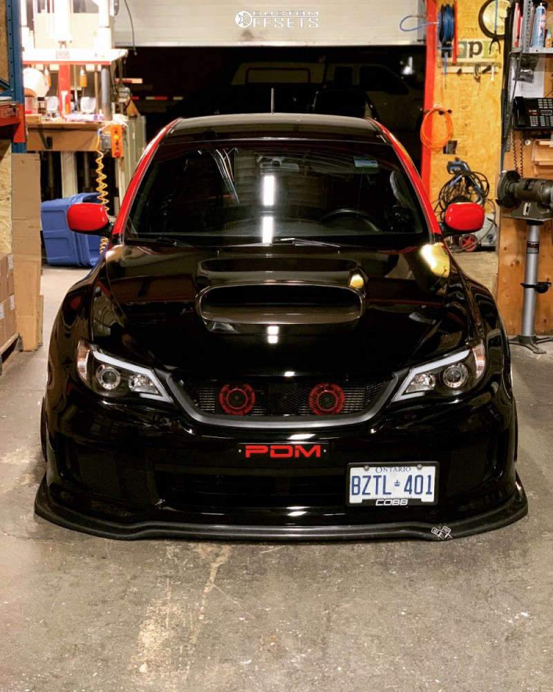 2012 Subaru WRX STI with 18x10.5 35 SSR Sp3 and 245/40R18 Federal 595 ...