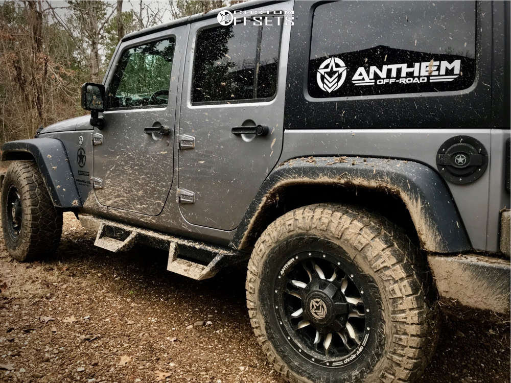 2016 Jeep Wrangler JK with 17x9 -12 Anthem Off-Road Aviator and 285 ...