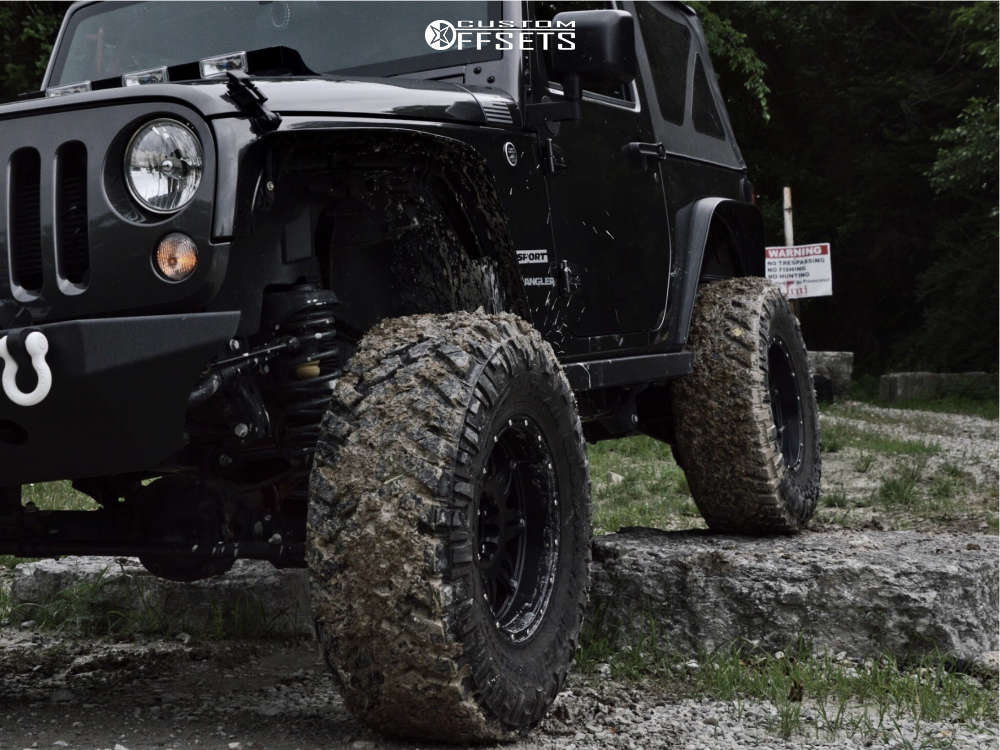 2017 Jeep Wrangler JK with 17x9 -12 Fuel Hostage and 35/12.5R17 Nitto ...