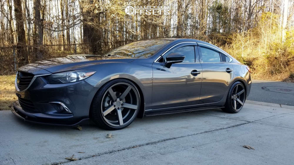 2014 Mazda 6 with 20x10 40 Downforce DF5 and 245/35R20 Delinte D7 ...