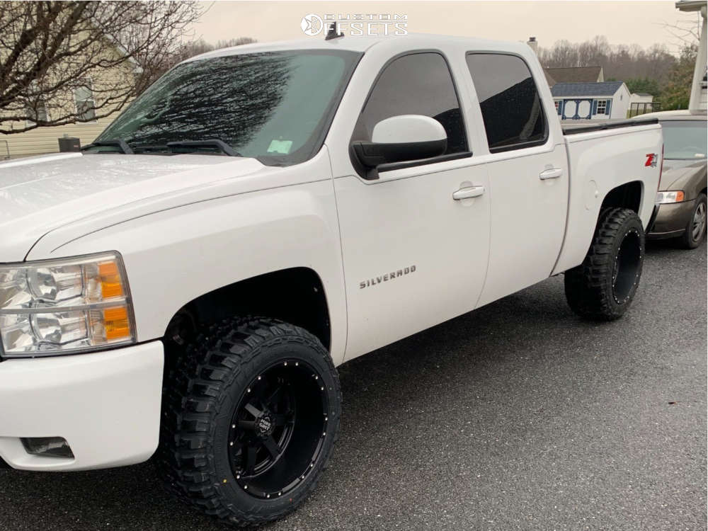 2010 Chevrolet Silverado 1500 with 20x12 -44 Pure Grit Grit and 33/12 ...