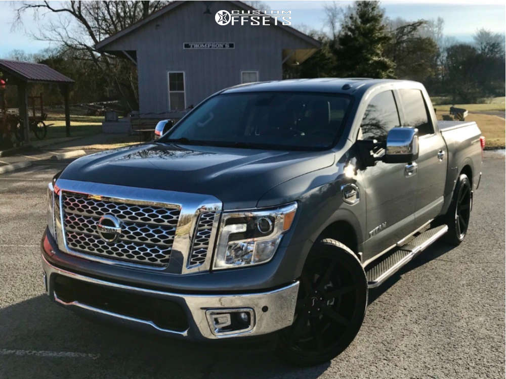 2017 Nissan Titan with 24x10 25 Status Journey and 285/40R24 Radar ...