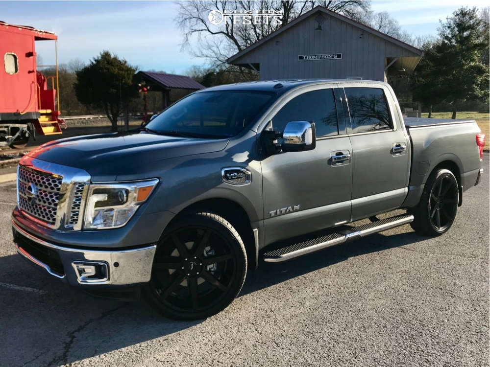 2017 Nissan Titan with 24x10 25 Status Journey and 285/40R24 Radar ...