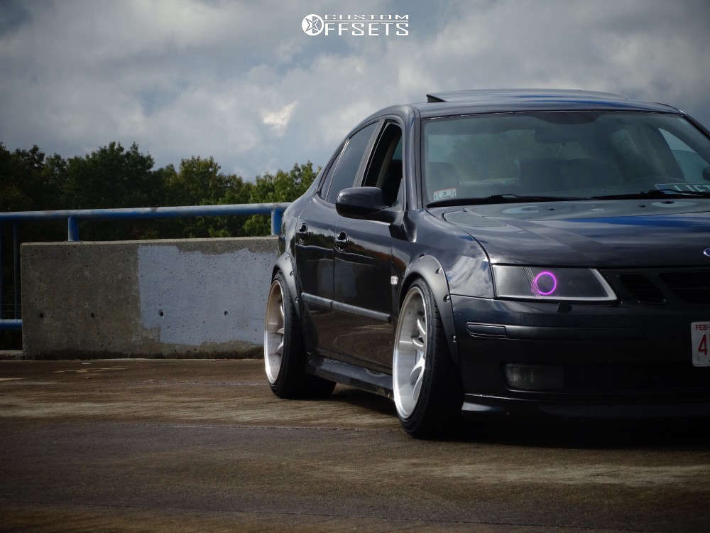 2007 Saab 9-3 with 18x10.5 15 Aodhan DS02 and 265/40R18 Achilles At ...