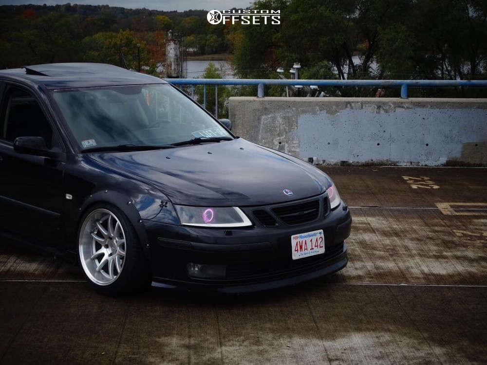 2007 Saab 9-3 with 18x10.5 15 Aodhan DS02 and 265/40R18 Achilles At ...
