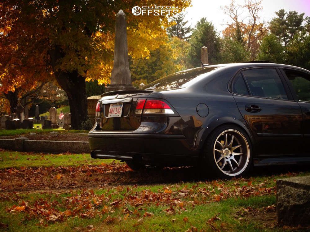 2007 Saab 9-3 with 18x10.5 15 Aodhan DS02 and 265/40R18 Achilles At ...