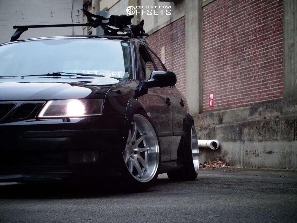 2007 Saab 9-3 with 18x10.5 15 Aodhan DS02 and 265/40R18 Achilles At ...