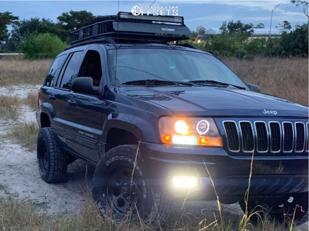 2001 Jeep Grand Cherokee with 17x9 0 Black Rock Type 8 and 265/65R17 ...
