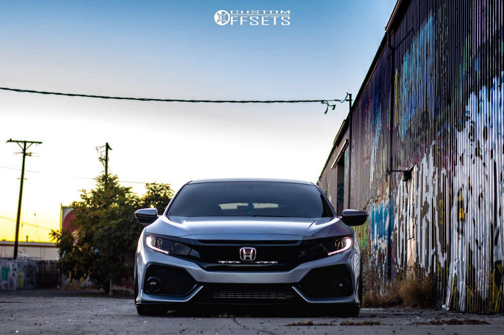 2017 Honda Civic with 18x9 26 Cosmis Racing S5r and 225/40R18 Nitto ...