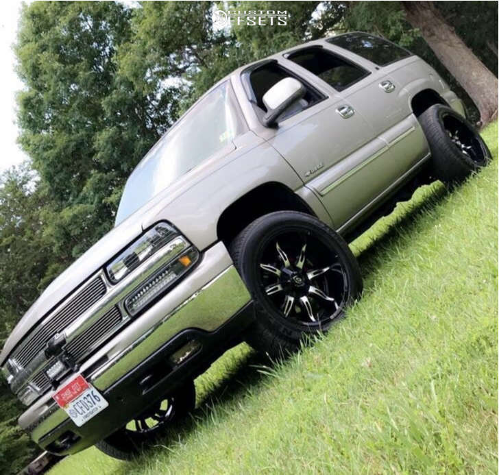 2001 Chevrolet Tahoe with 20x10 -25 Vision Manic and 285/50R20 Nexen ...