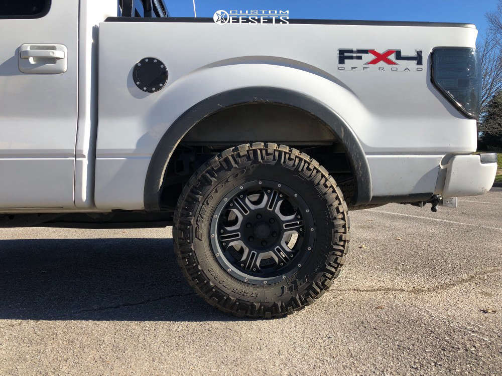 2011 Ford F-150 with 18x9 -12 Mayhem Havoc and 295/70R18 Nitto Trail ...