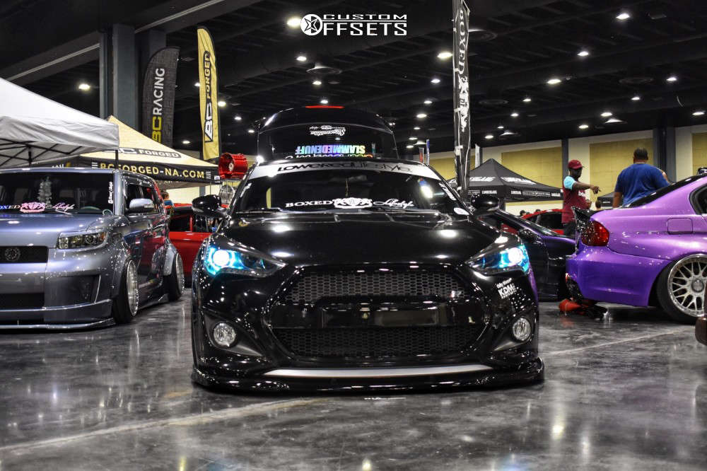 2016 Hyundai Veloster with 18x8.5 38 F1R F29 and 225/35R18 Achilles Atr ...