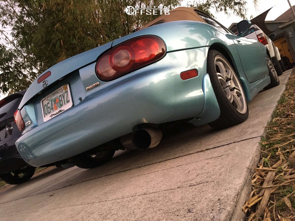 2002 Mazda Miata with 16x7 48 5zigen Fighter and 205/40R16 Falken Ziex ...