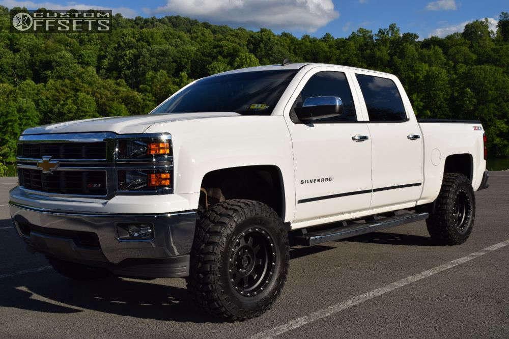 2014 Chevrolet Silverado 1500 with 17x9 -12 Method Standard and 295 ...