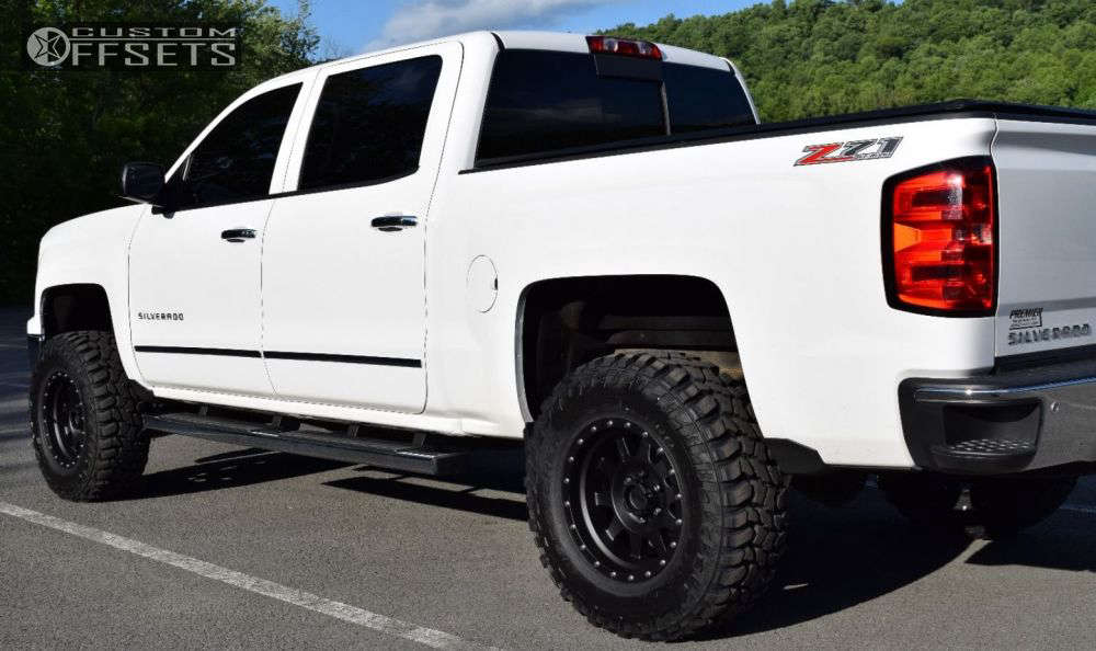 2014 Chevrolet Silverado 1500 with 17x9 -12 Method Standard and 295 ...