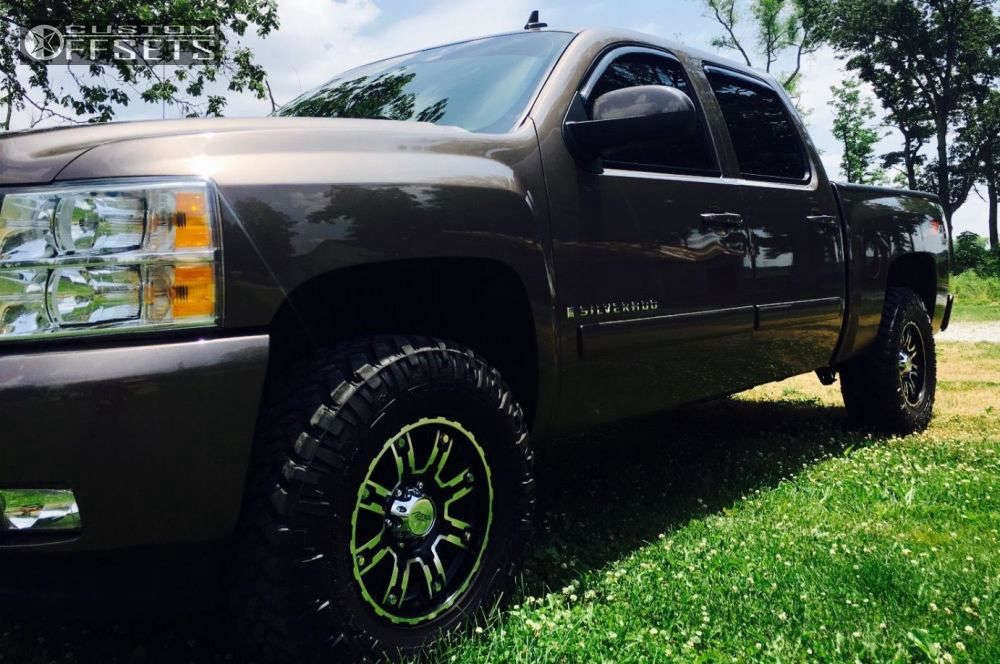 2007 Chevrolet Silverado 1500 with 17x8.5 10 MB Wheels Stryker and 285 ...
