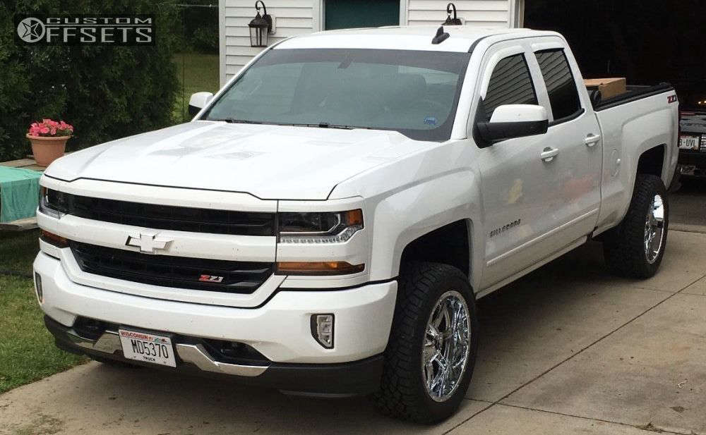 2016 Chevrolet Silverado 1500 with 20x10 -24 Fuel Maverick and 285 ...